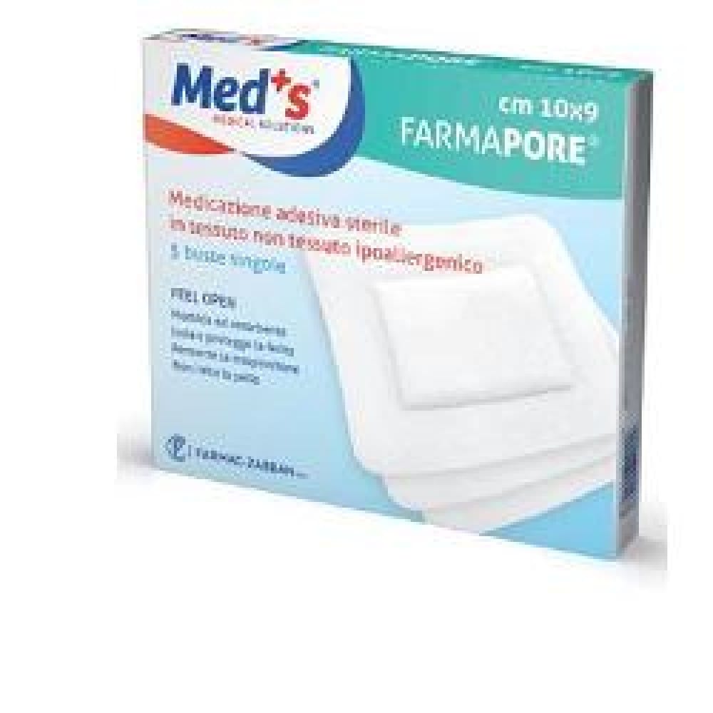 Cerotto sterile con tampone di garza centrale e bordi adesivi meds ...